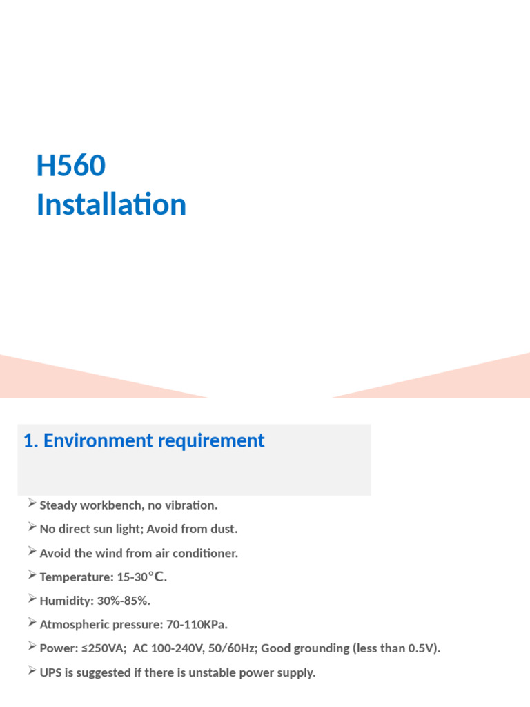 H560 Installation V3.0 | PDF