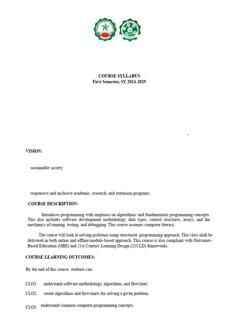 S-ITCS112 Fundamentals of Programming Lecture | PDF | Computer ...