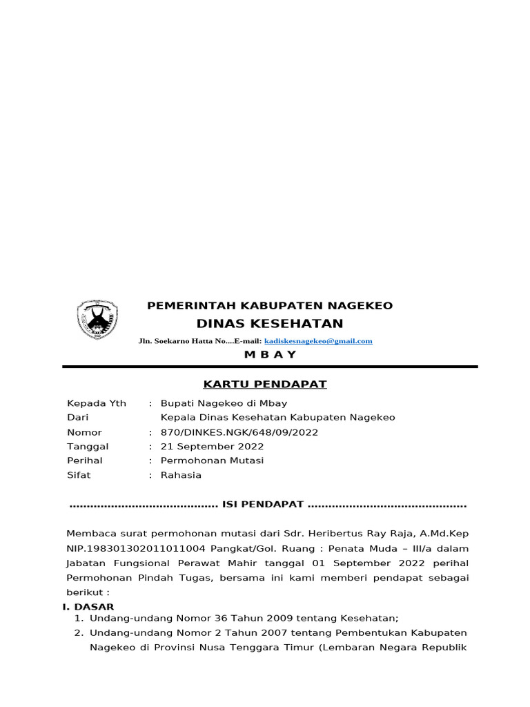 Kartu Pendapat | PDF