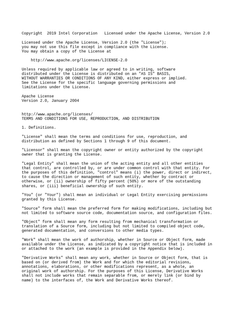 Apache-Intel Dynamic-Application-Loader | PDF | License | Indemnity