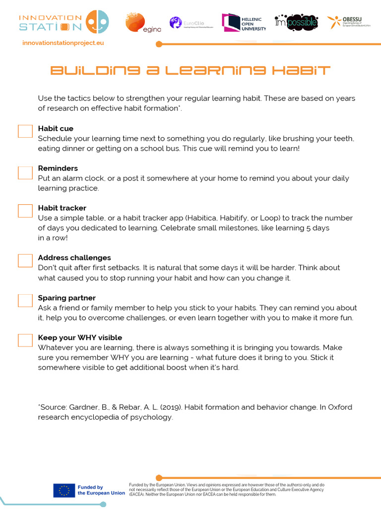 Building a Learning Habit | PDF