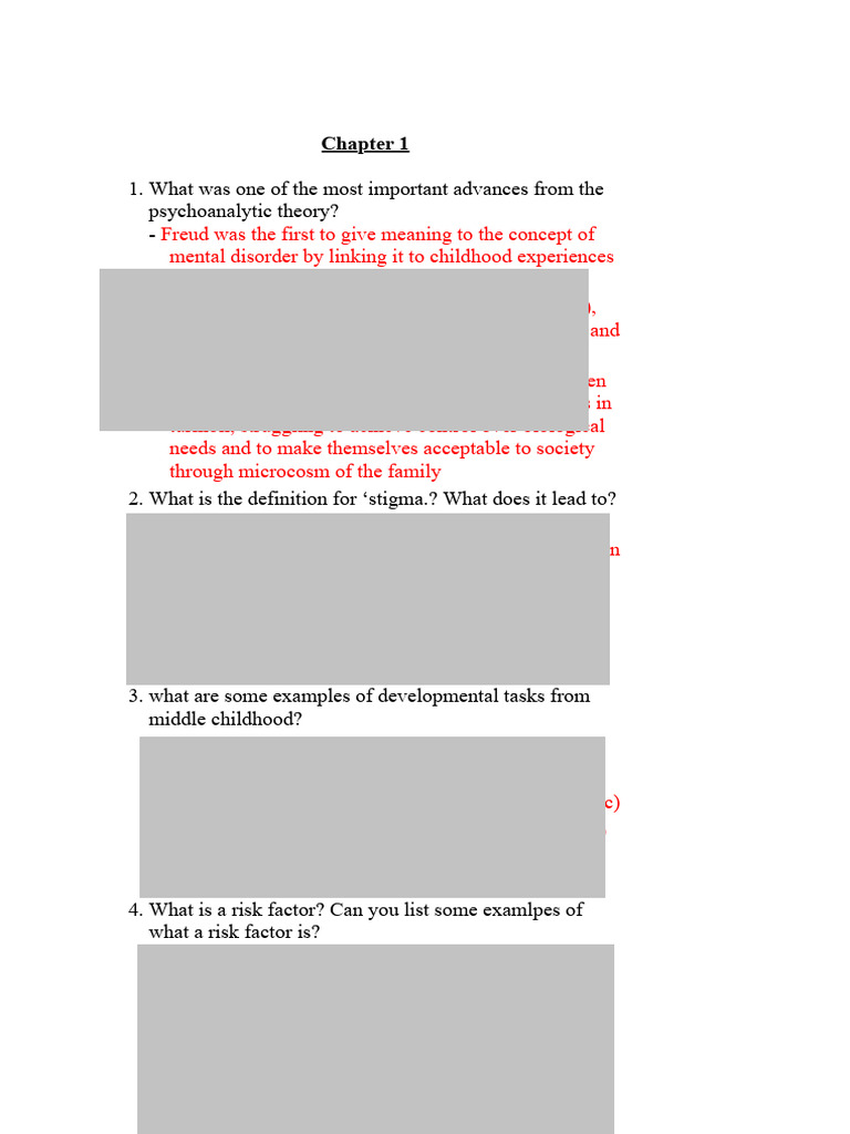 Practicequestions Revised | PDF | Mental Disorder | Autism