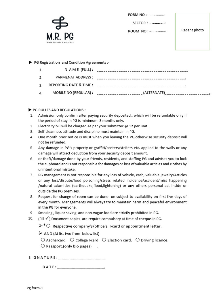 PG Form | PDF