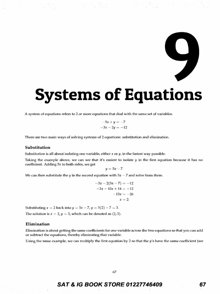System of Equations | PDF