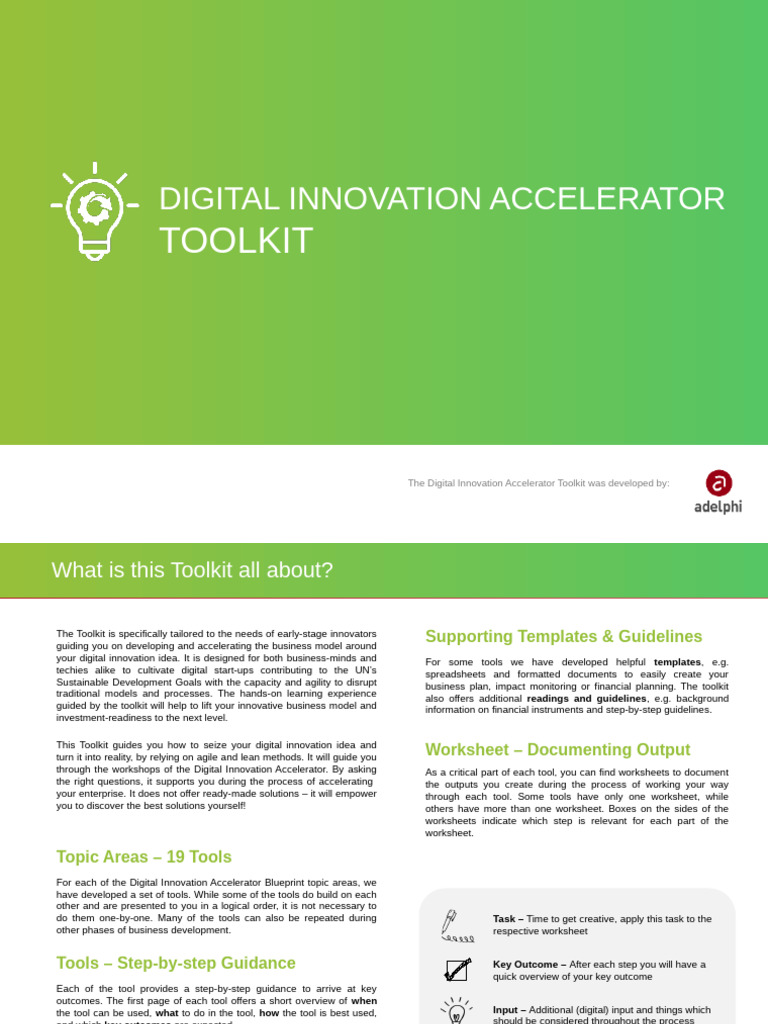 Digital Innovation Accelerator Toolkit FINAL en | PDF | Innovation | Agile Software Development