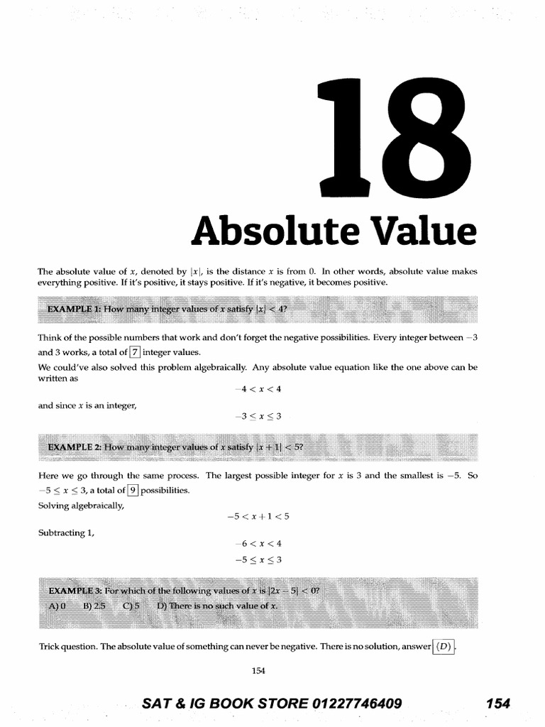 Absolute Value | PDF