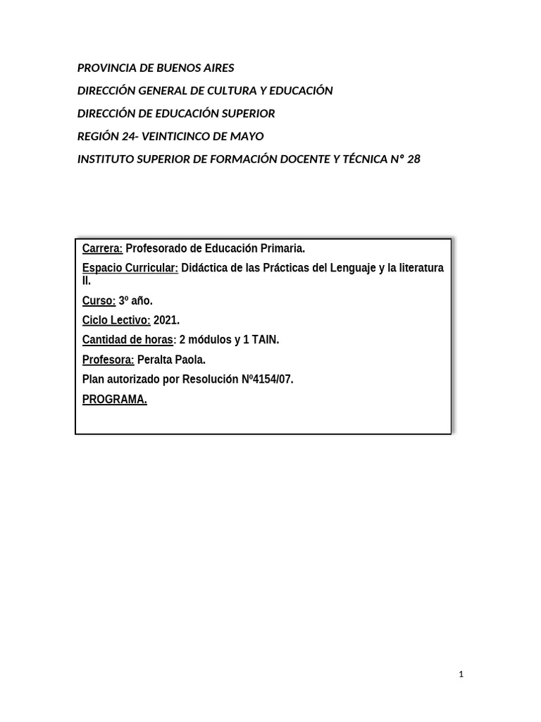 PROGRAMA_DE_DIDACTICA_DE_PDL_Y_LIT_II | PDF | Evaluación | Literatura
