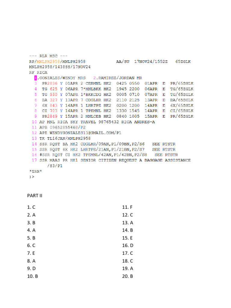 Rica Mae Andres-Amadeus Pre Final Exam | PDF