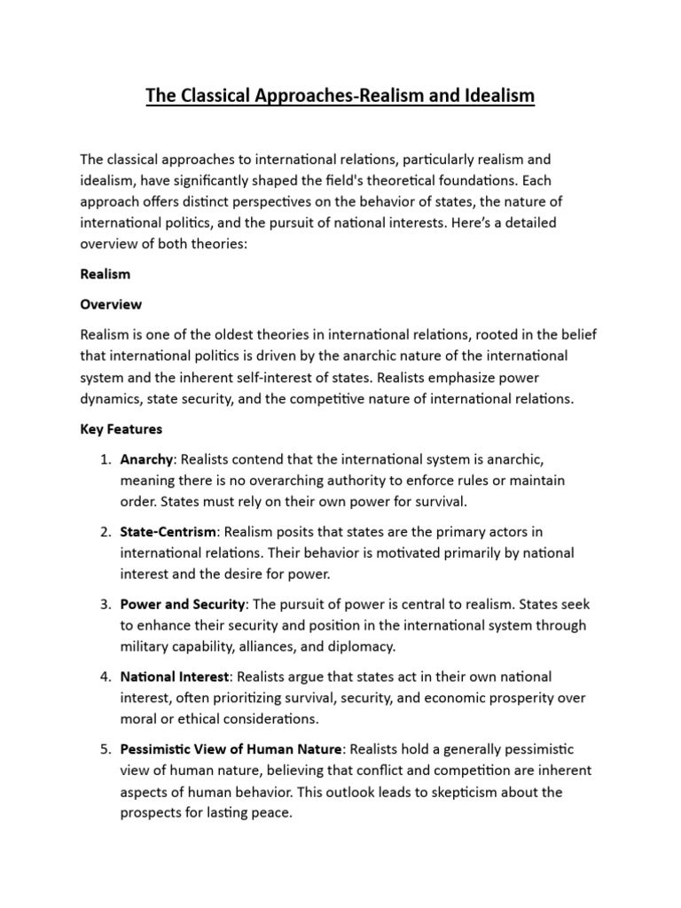 The Classical Approaches | PDF | Peace | Social Psychology