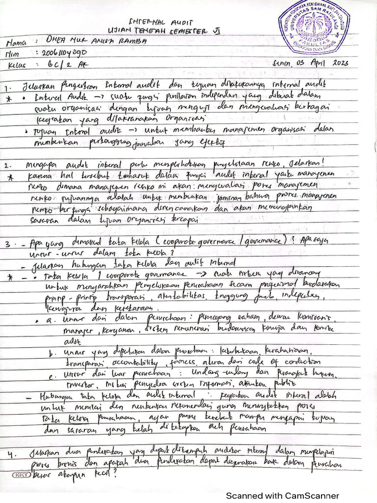 UTS INTERNAL AUDIT | PDF