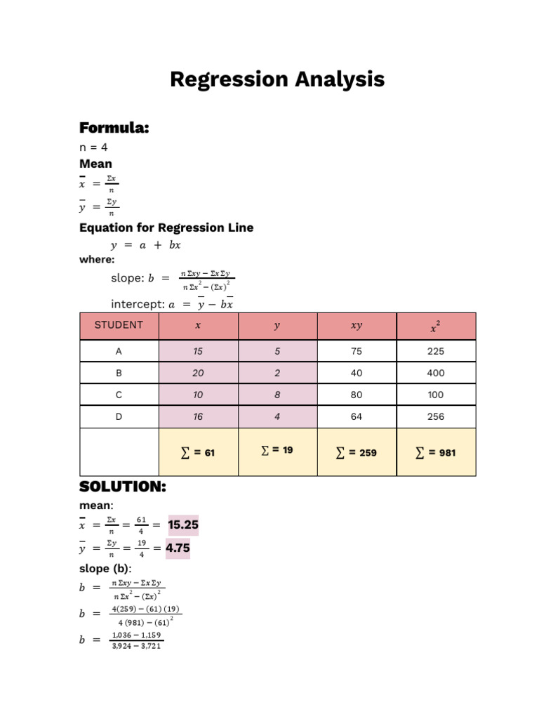 Regression Analysis (1 - 10) | PDF