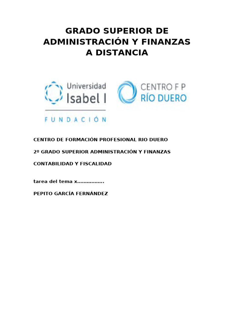 modelo presentación contabilidad t 1 | PDF