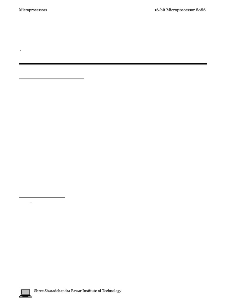 Ch1 8086 Microprocessor Notes Pdf Central Processing Unit