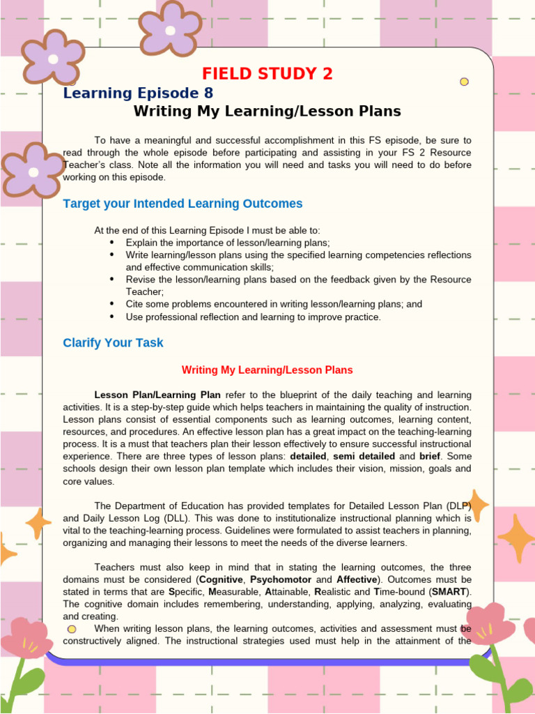 Patulilic FS2 Episode 8 | PDF | Lesson Plan | Learning