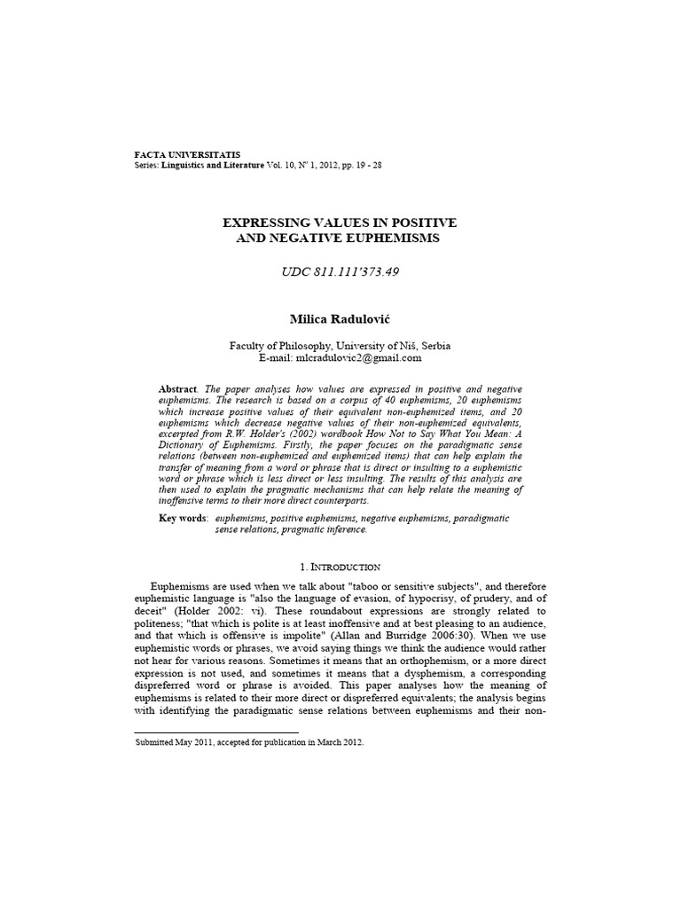 Expressing Values in Positive and Negati | PDF | Semantics | Grammar