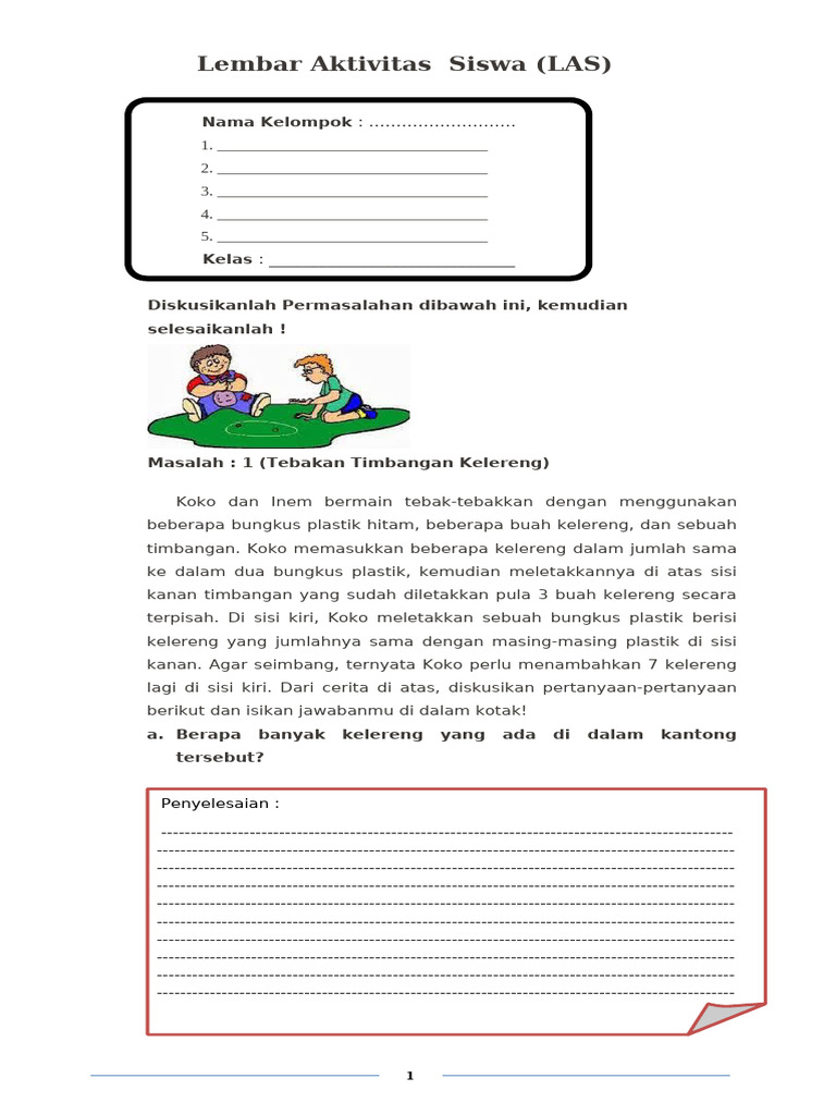 Lembar Aktivitas Siswa | PDF