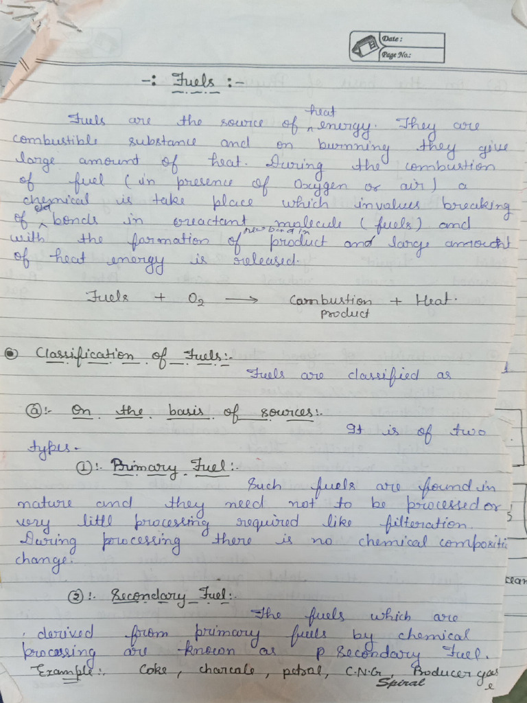 Fuels Notes | PDF