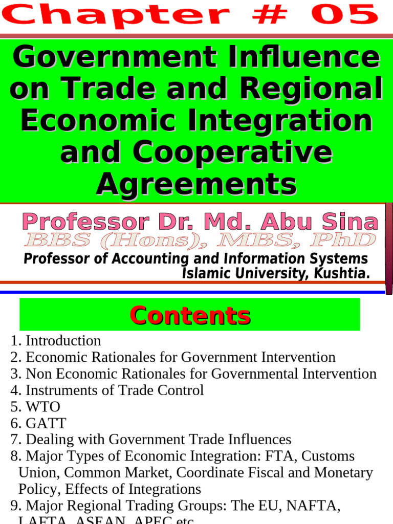 Chapter # 5 Governmental Influence On Trade Final | PDF | Tariff | Exports