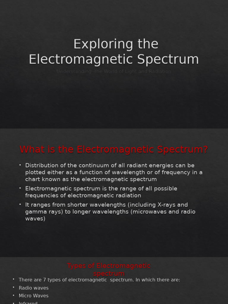 Exploring the Electromagnetic Spectrum (1) | PDF