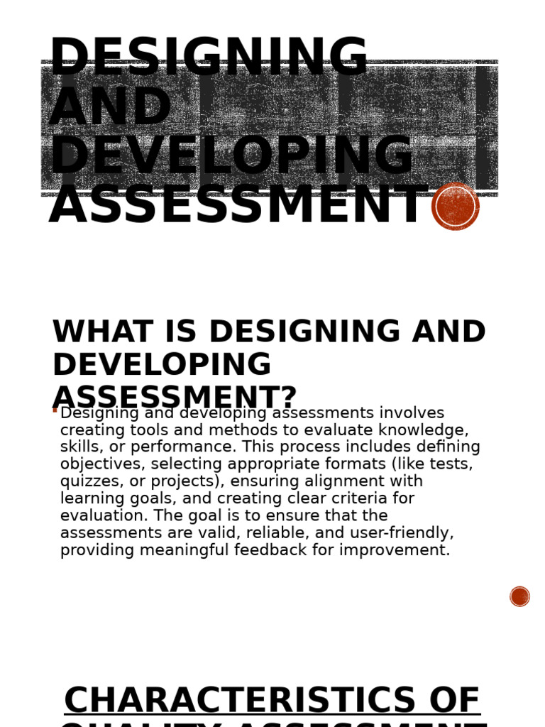 Designing Effective Assessments | PDF | Educational Assessment ...