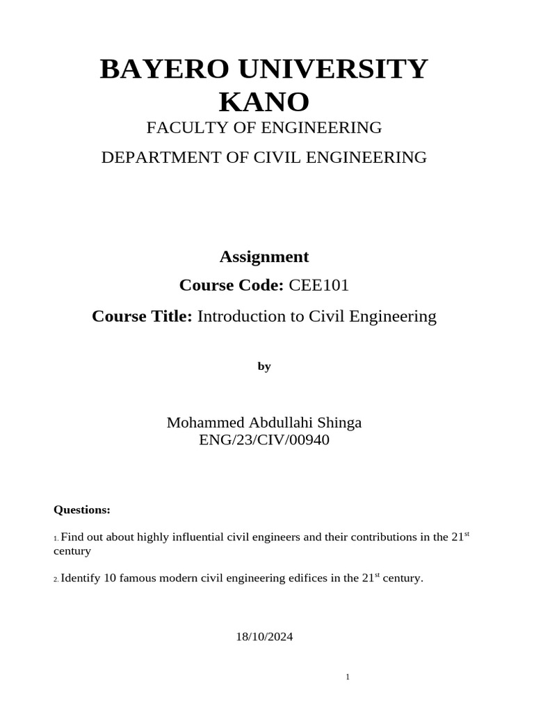 Influential Civil Engineers of the 21st Century | PDF | Geotechnical ...