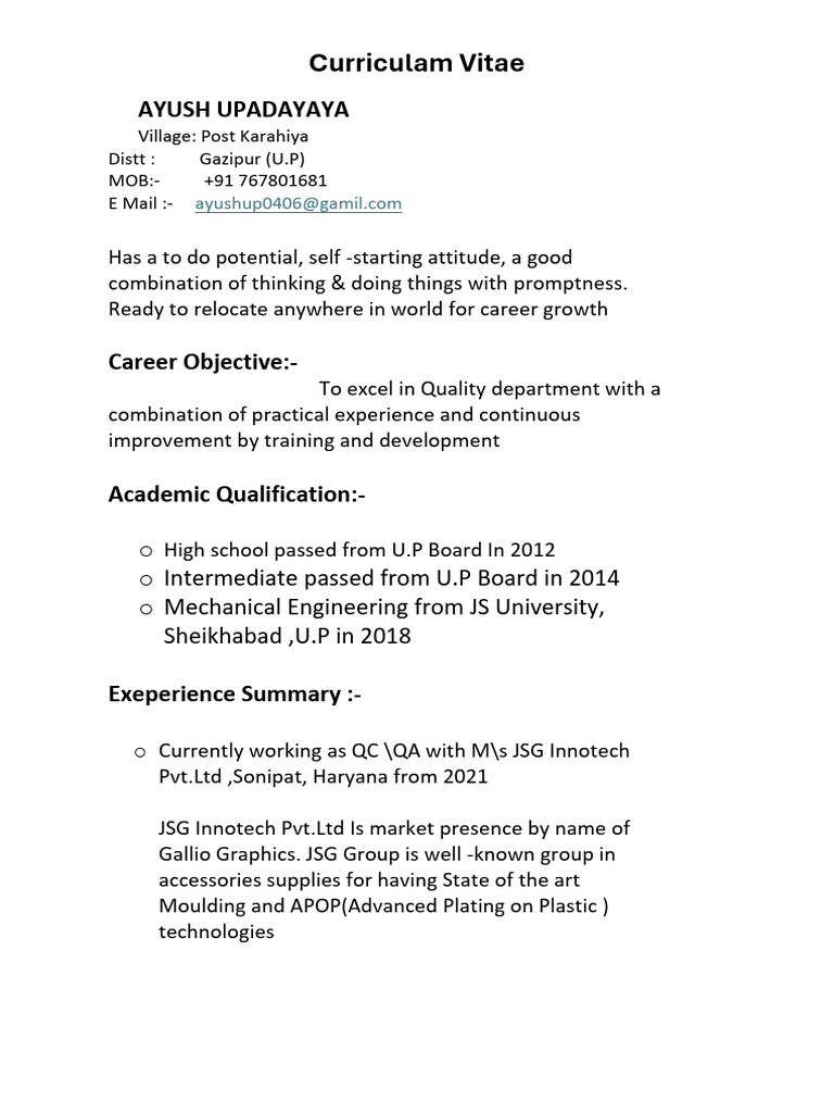 Ayush Resume (1) | PDF Ayush Resume (1) | PDF