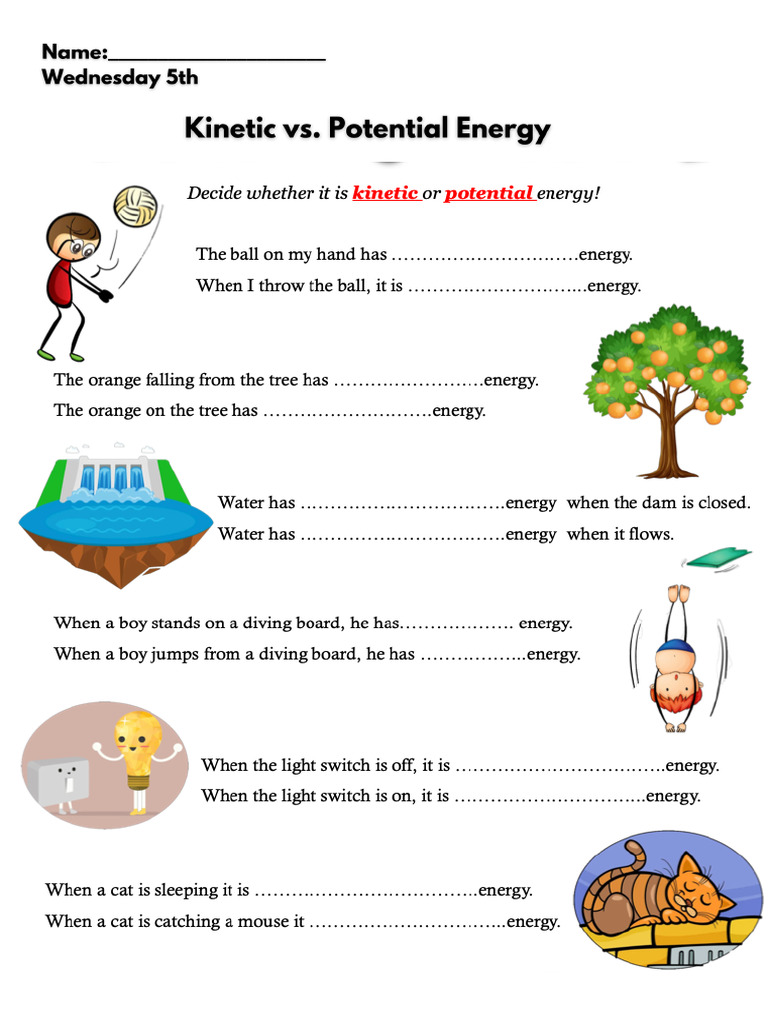 Kinetic vs. Potential Energy | PDF