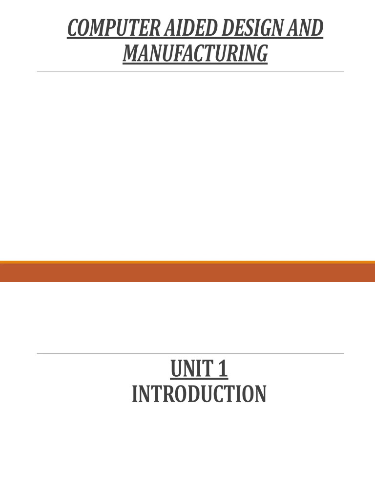 Lecture 01 - Introduction To CAD CAM | PDF