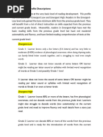 Guide To CRLA Profiles | PDF | Reading Comprehension | Fluency