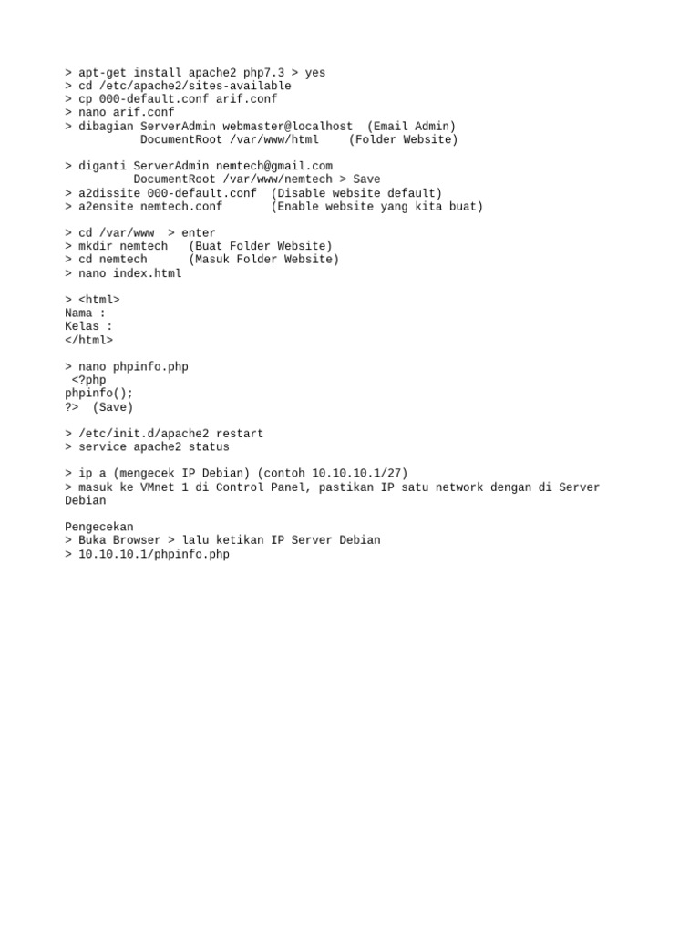 Web Server Setup Guide | PDF