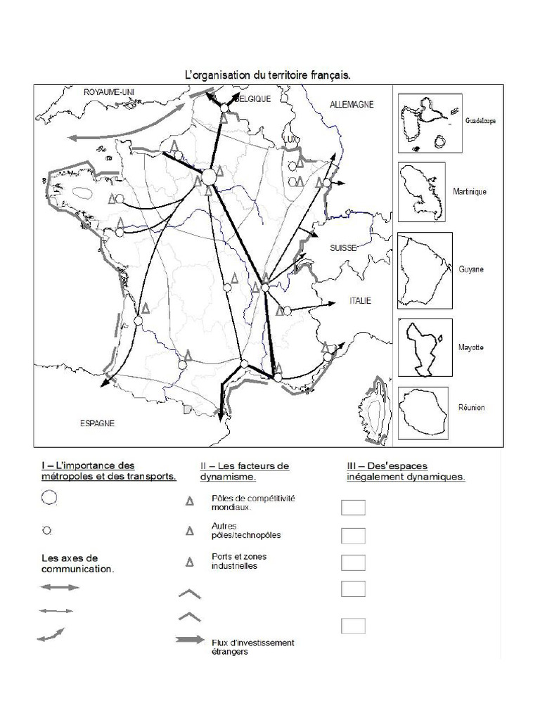 Carte Organisation Du Territoire Français | PDF