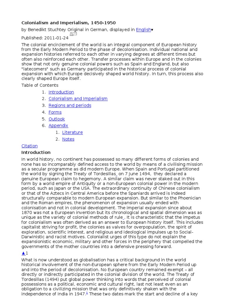 European Colonialism and Imperialism | PDF | Colonialism | Imperialism