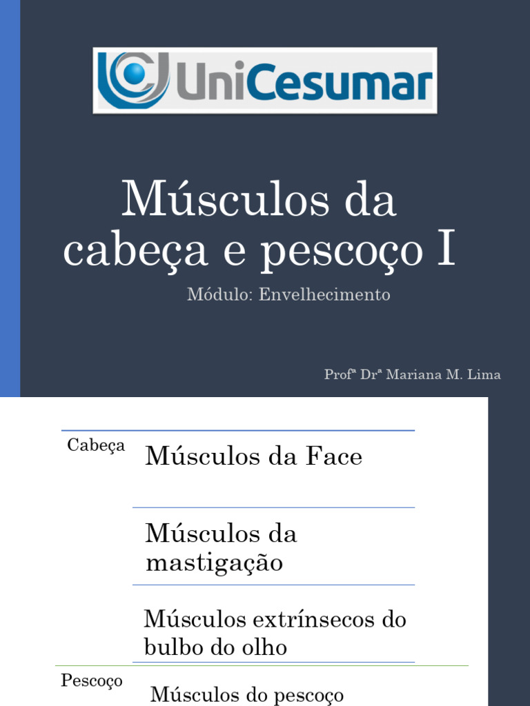 Músculos da Cabeça e Pescoço: Anatomia e Funções | PDF | Olho humano ...