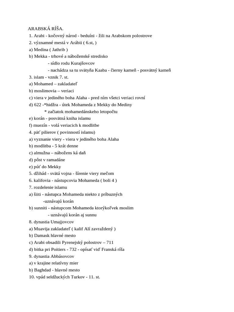 ARABSKÁ RÍŠA. | PDF