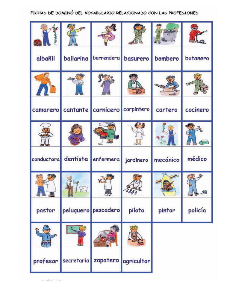 Dominó profesiones | PDF