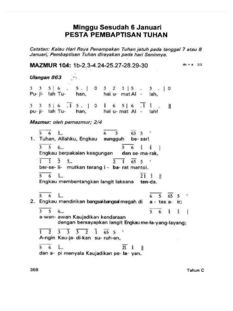 Pesta Pembaptisan Tuhan | PDF