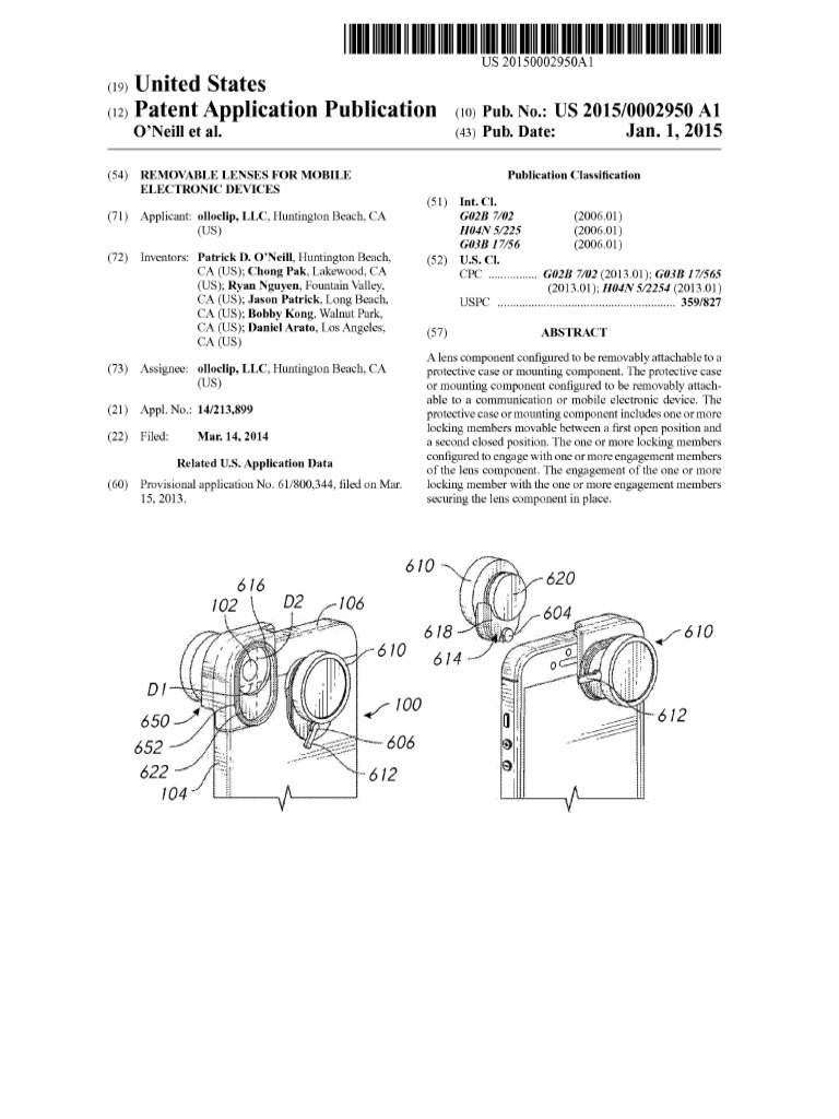 Removable Lenses For Mobile Electronic Devices | PDF | Camera Lens | Camera