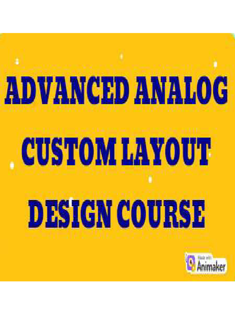 Analog Layout Pdf