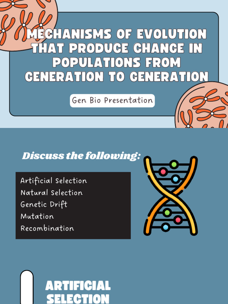 Genetic Mutations Science Presentation in Blue Orange Flat Graphic ...