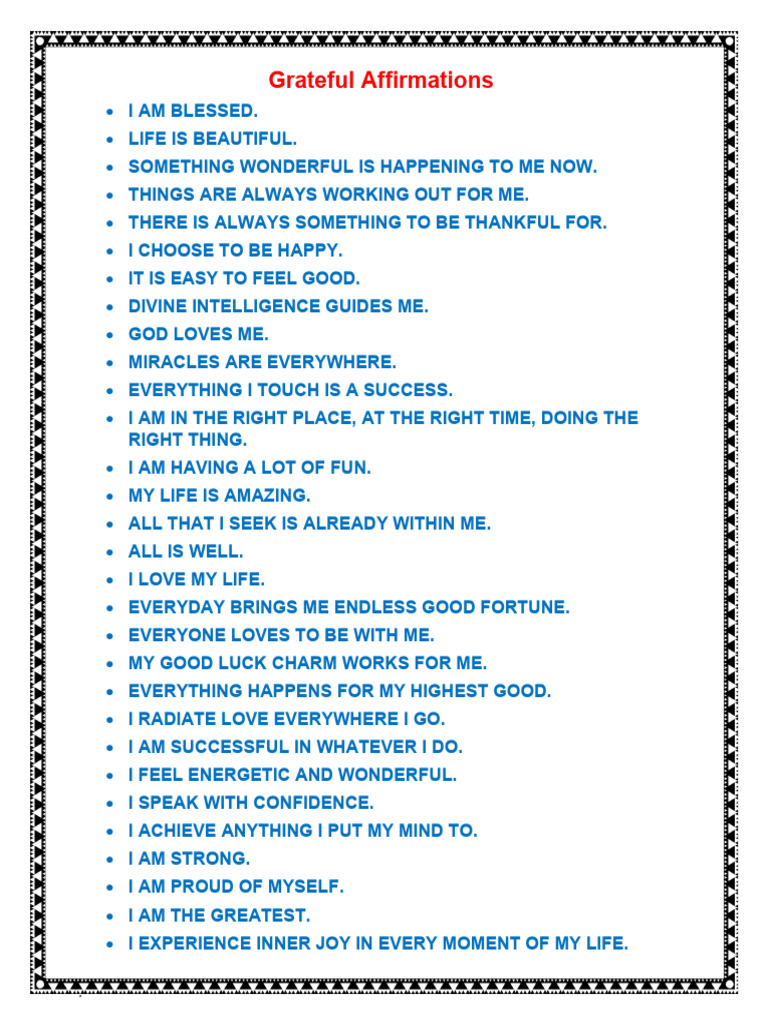 Affirmations English | PDF