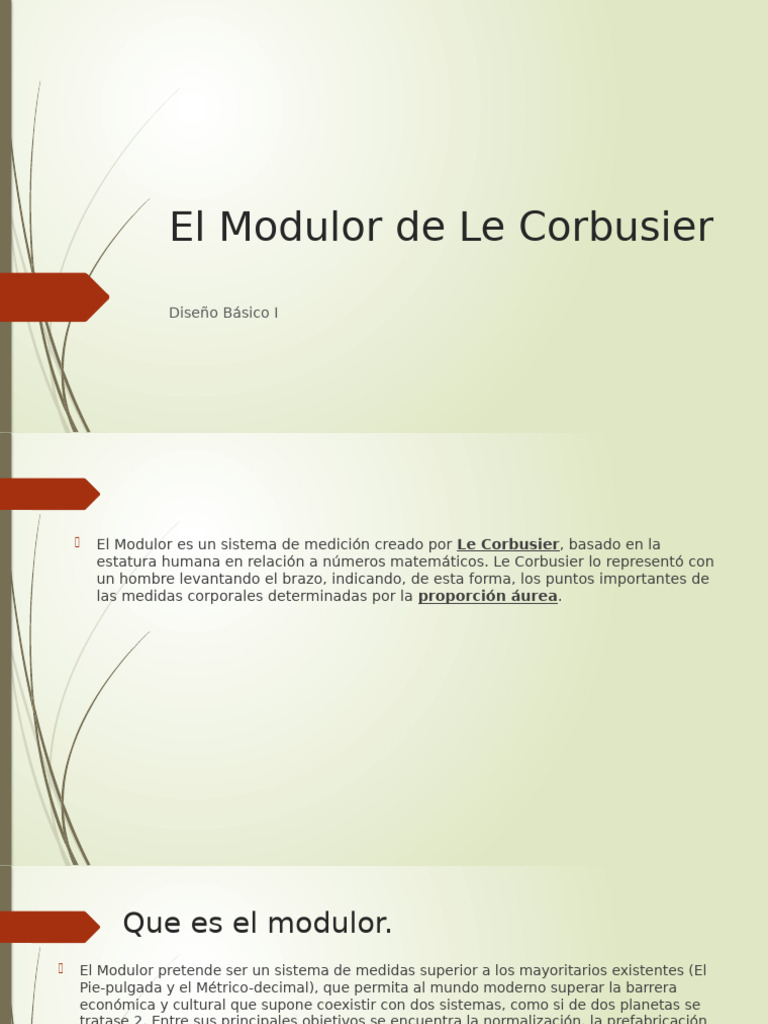 El Modulor de Le Corbusier | PDF