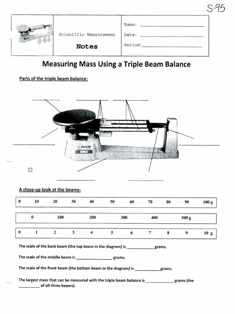 Triple Beam Balance | PDF | Weighing Scale | Mass