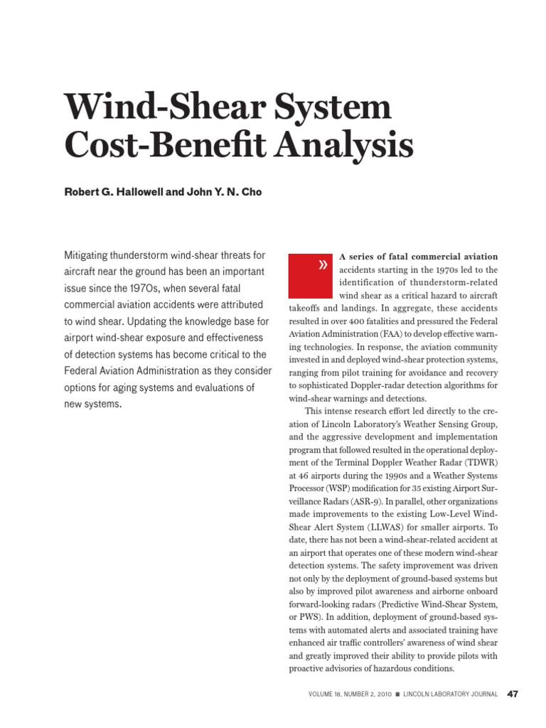 Hallowell Cho 2010 Wind Shear System Cost-benefit Analysis | PDF ...