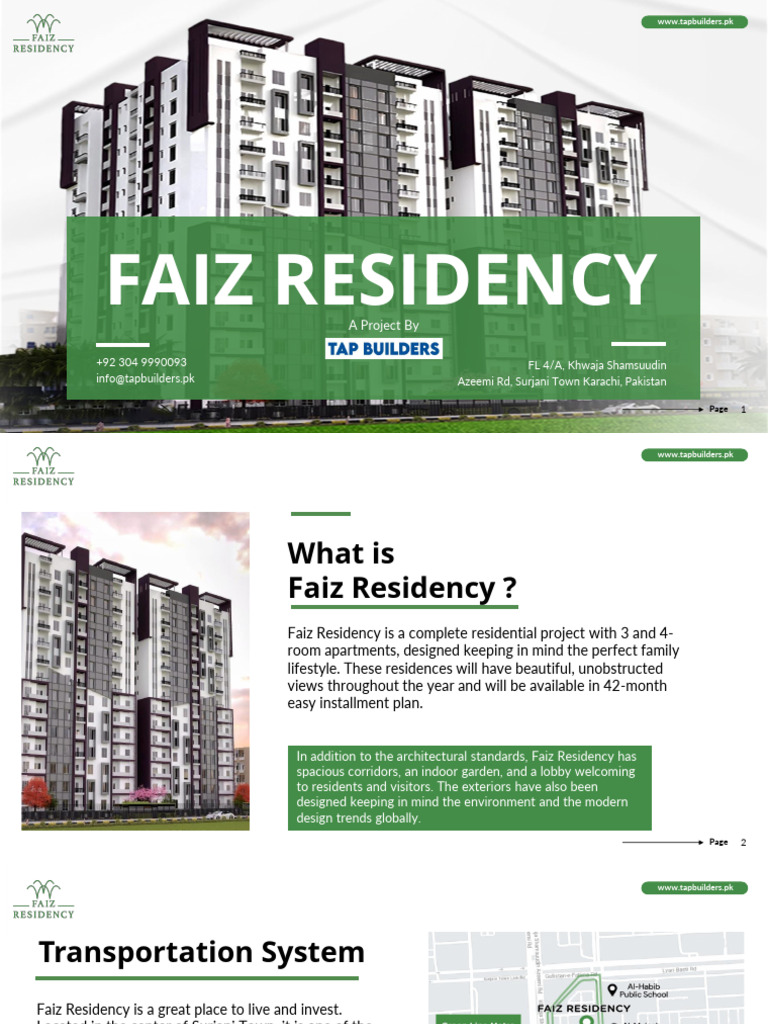 Faiz Residency: Luxury Apartments in Karachi | PDF | Safety ...