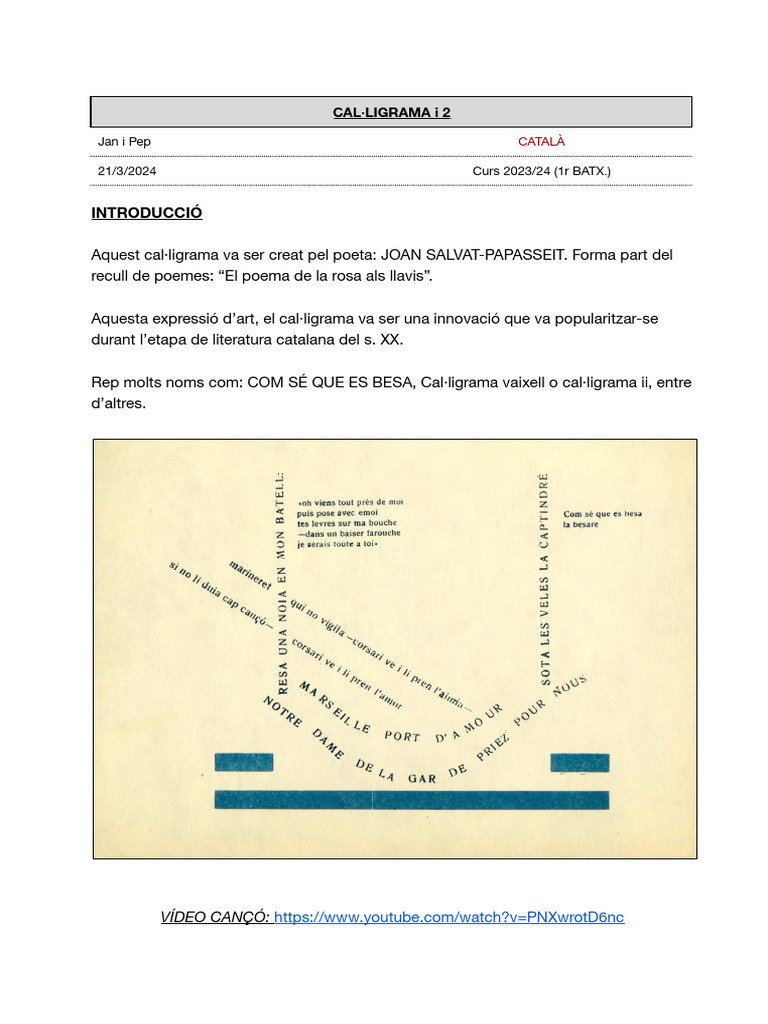 Cal Ligrama I2 FINAL | PDF