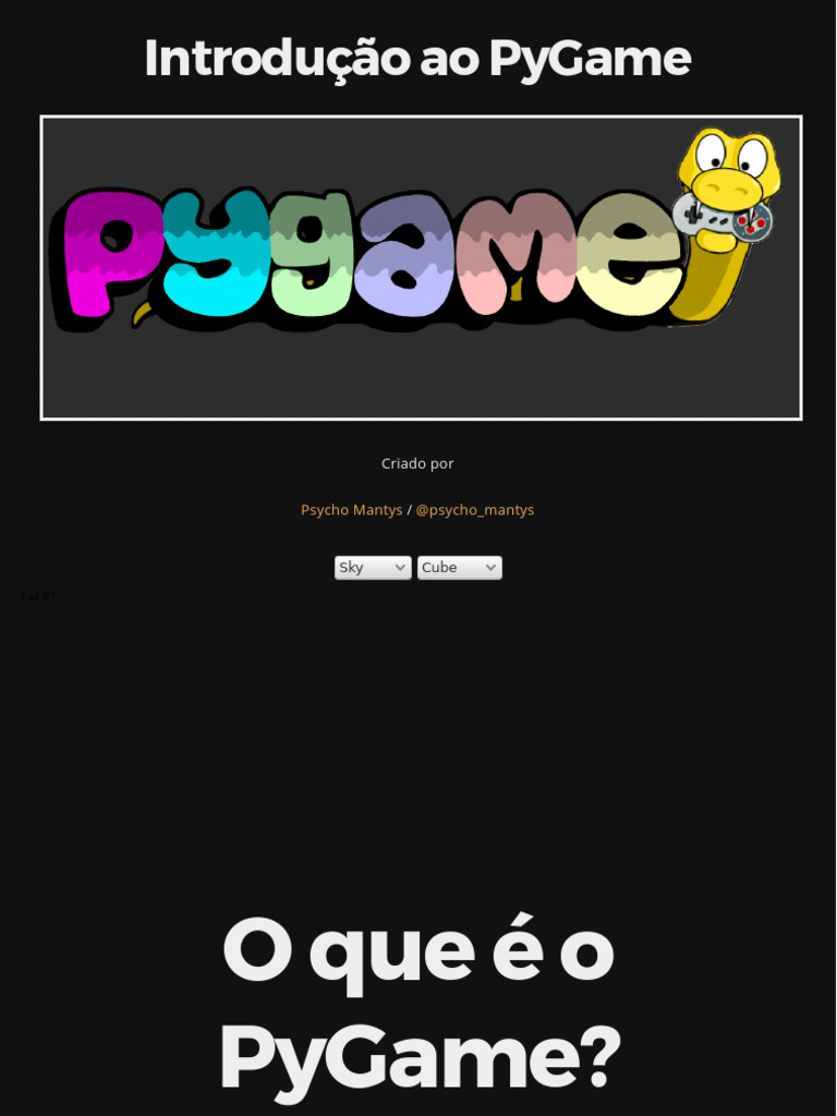 Introducao Ao Pygame | PDF | Python (linguagem de programação ...