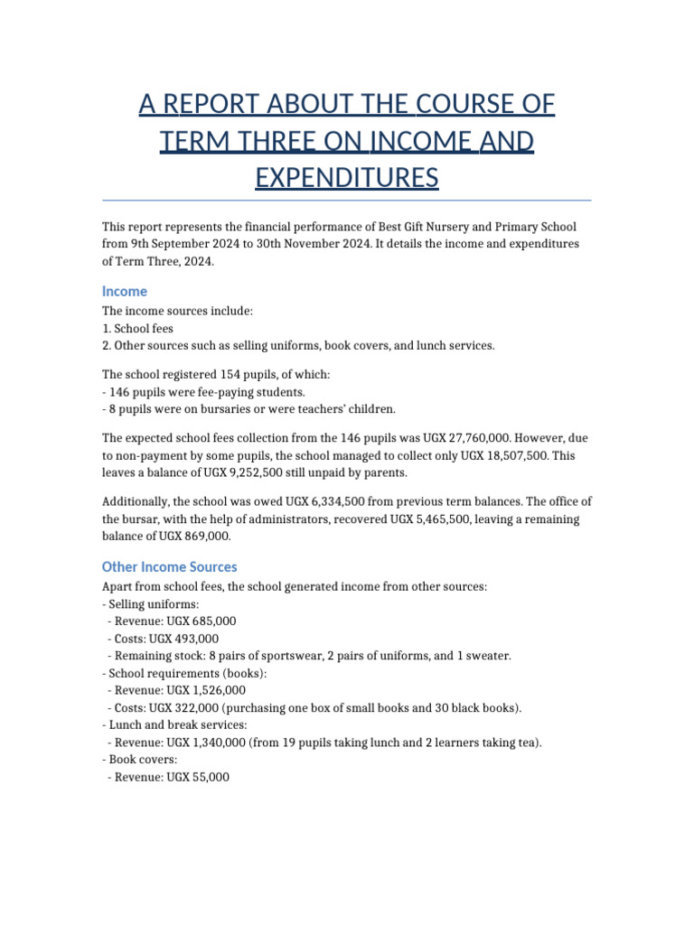 Term Three 2024 Financial Report | PDF