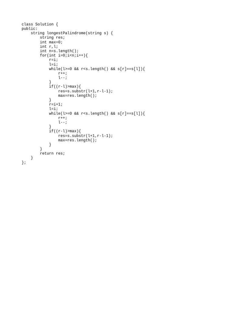 Longest Palindromic Substring | PDF