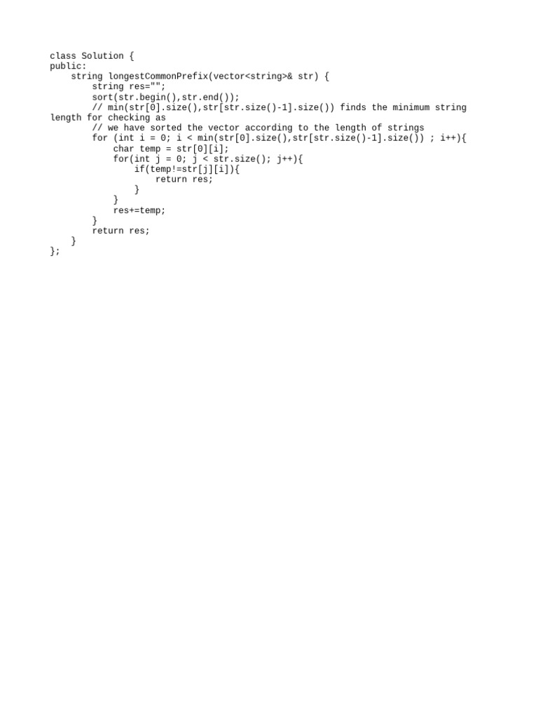 Longest Common Prefix | PDF