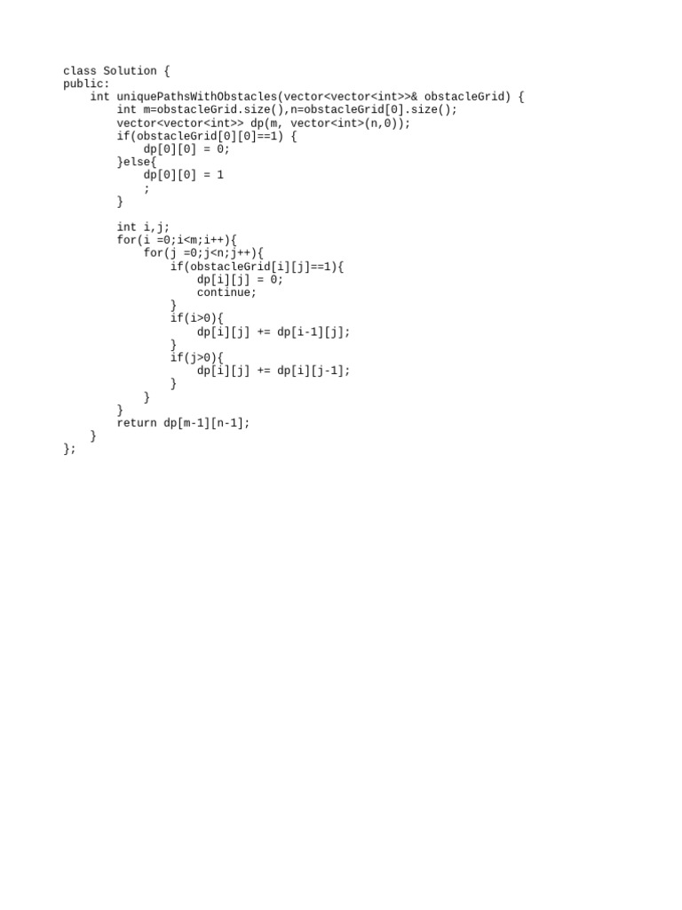 63 Unique Paths Ii Pdf